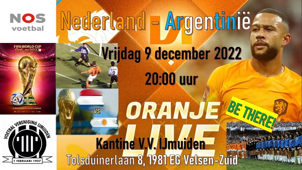 Vrijdag 9 december 2022: Nederland - Argentinië in de kantine