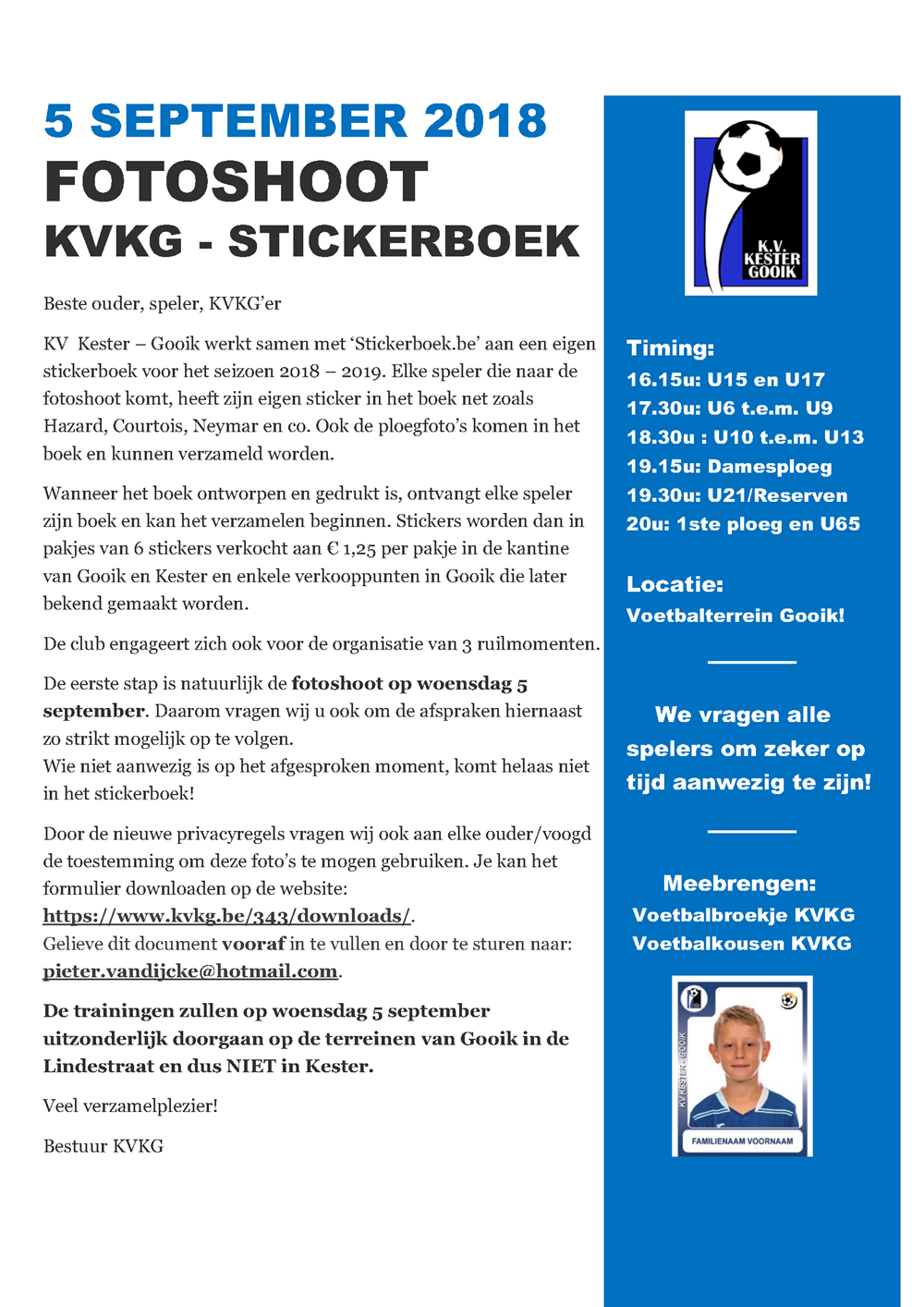 Activiteitenkalender - www.kvkg.be