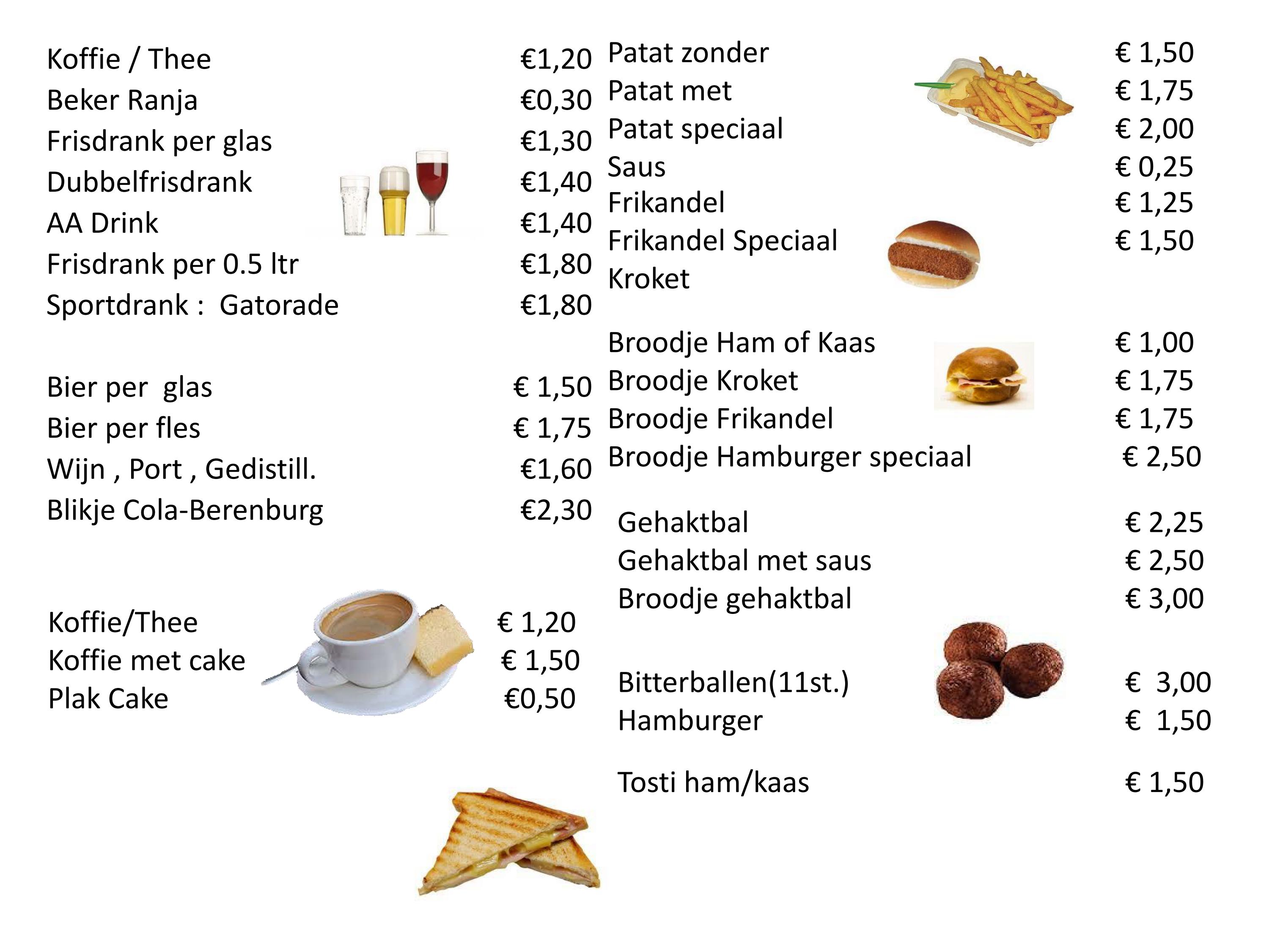 Kantine Informatie - v.v. LEO