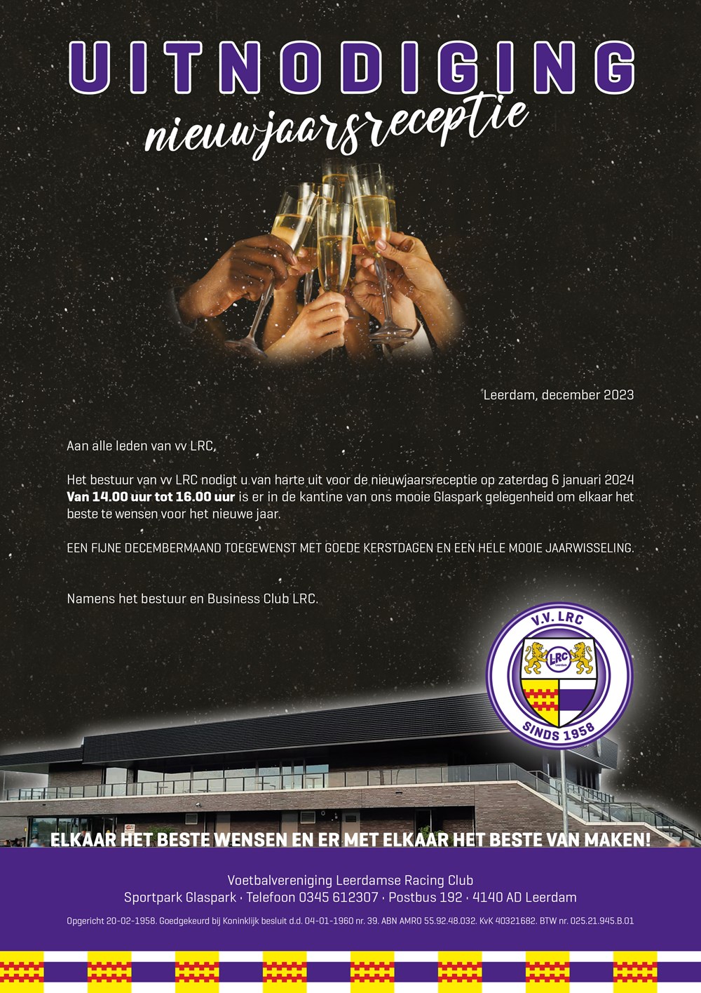 NIEUWJAARSRECEPTIE - v.v. LRC Leerdam