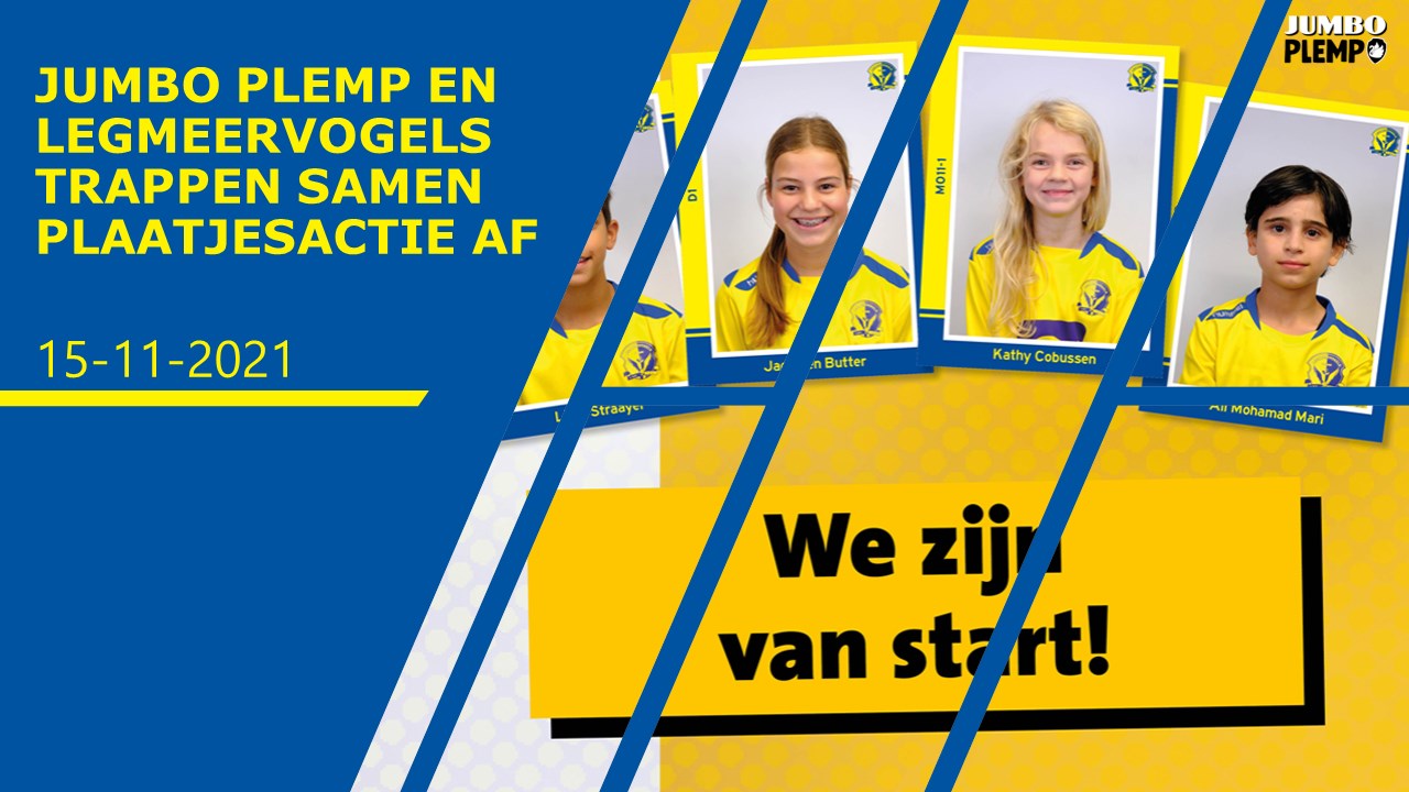 JUMBO PLEMP en LEGMEERVOGELS trappen samen plaatjesactie af - Legmeervogels