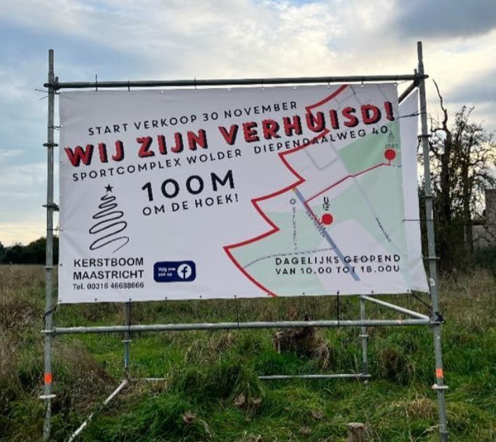 Kerstboom Maastricht verhuist naar Sportpark Wolder - Leonidas-W
