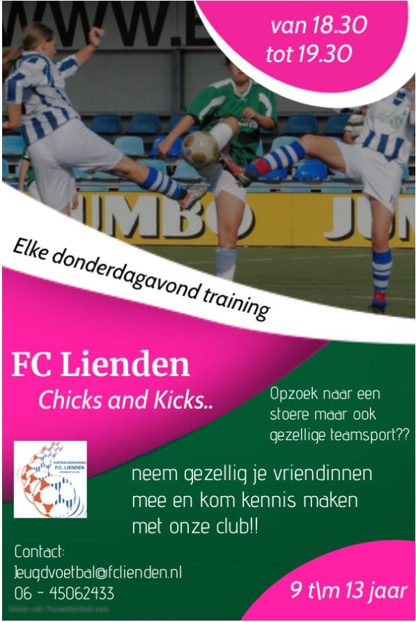 FC Lienden meisjes trainen met elkaar - Lienden