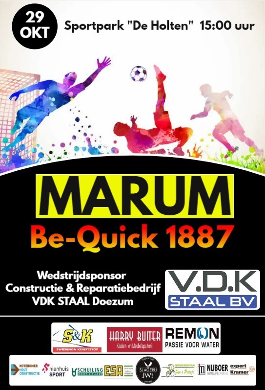 SV Marum 1 - Be Quick 1887 - sv Marum