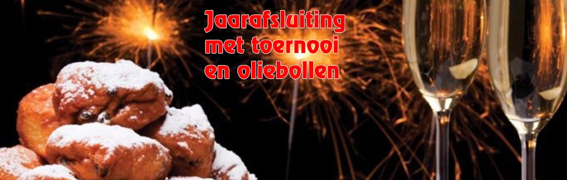 Jaarafsluiting met toernooi en oliebollen