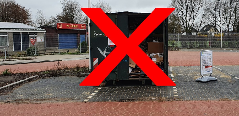 Oud papier container verdwijnt - NSV '46