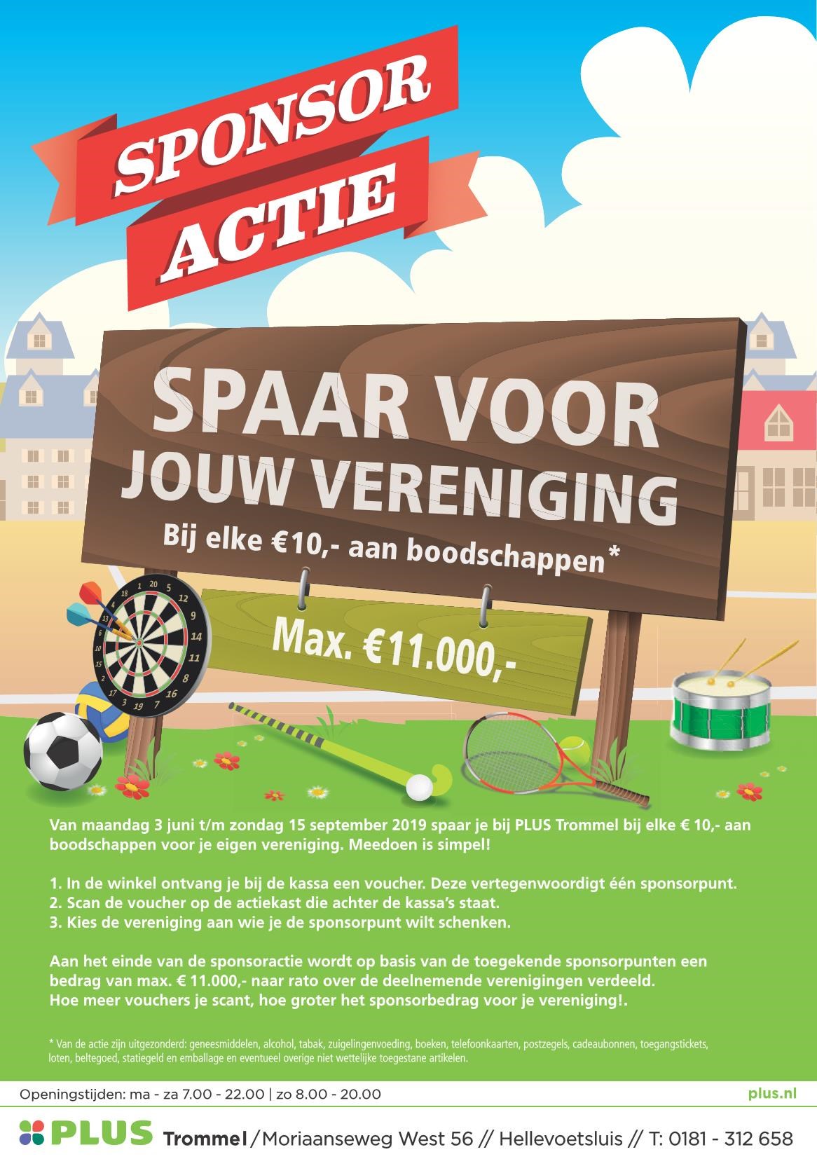PLUS Trommel Sponsoractie ook dit jaar! - v.v. Nieuwenhoorn
