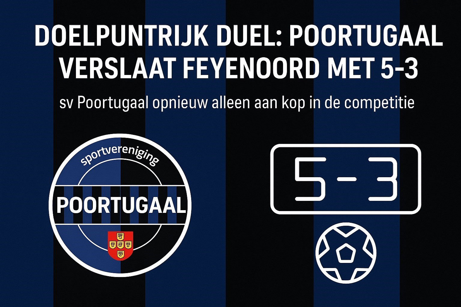 sv Poortugaal wint met 5-3 van sc Feyenoord - sv Poortugaal