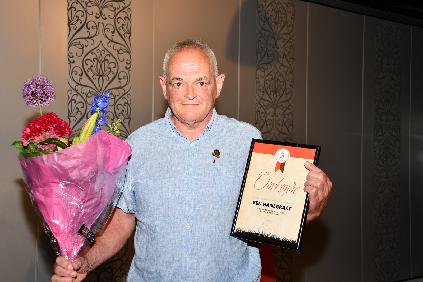 Huldiging jubilarissen 50 jaar: Ben Hanegraaf - RKSV Prinses Irene ...