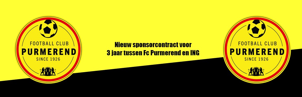 Nieuw sponsorcontract voor 3 jaar tussen Fc Purmerend en ING - FC Purmerend