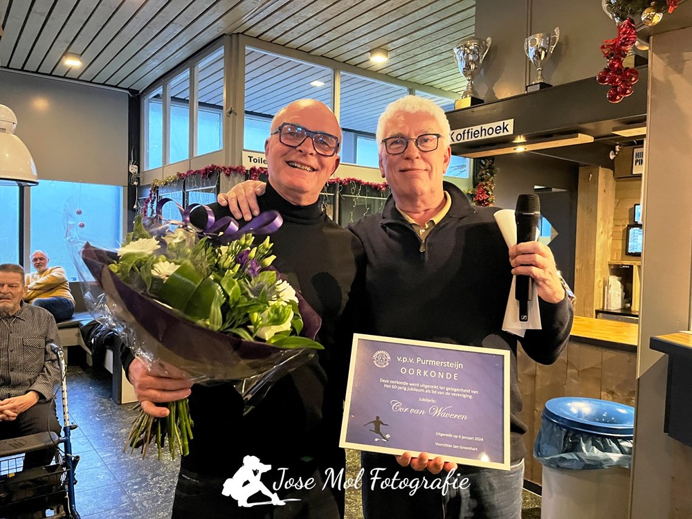 Jubilarissen Purmersteijn gehuldigd - VPV Purmersteijn