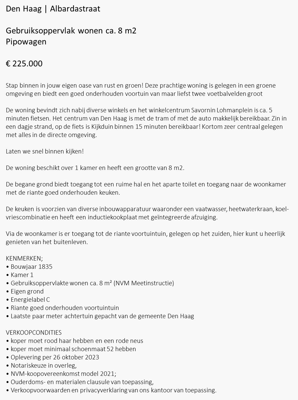 Te koop (pipo-wagen) - Hvv RAS