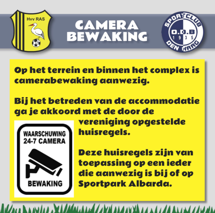 RAS VOETBAL TV en speakers op het hele complex - Hvv RAS