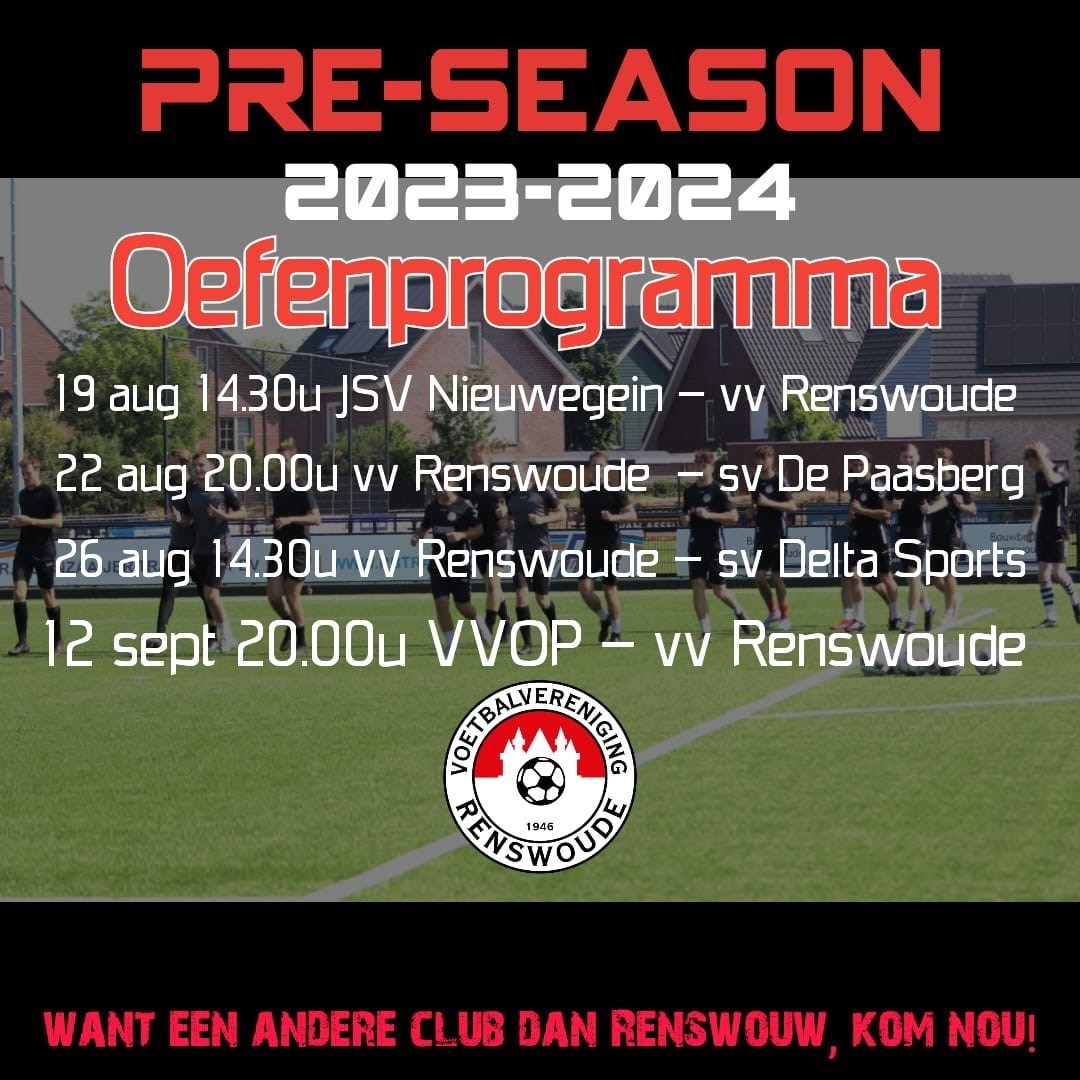 Programma voorbereiding - update - v.v. Renswoude