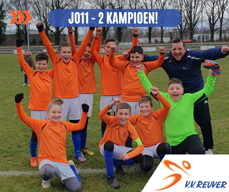Reuver JO11-2 met 100 % score kampioen vijfde klasse. - V.V. Reuver