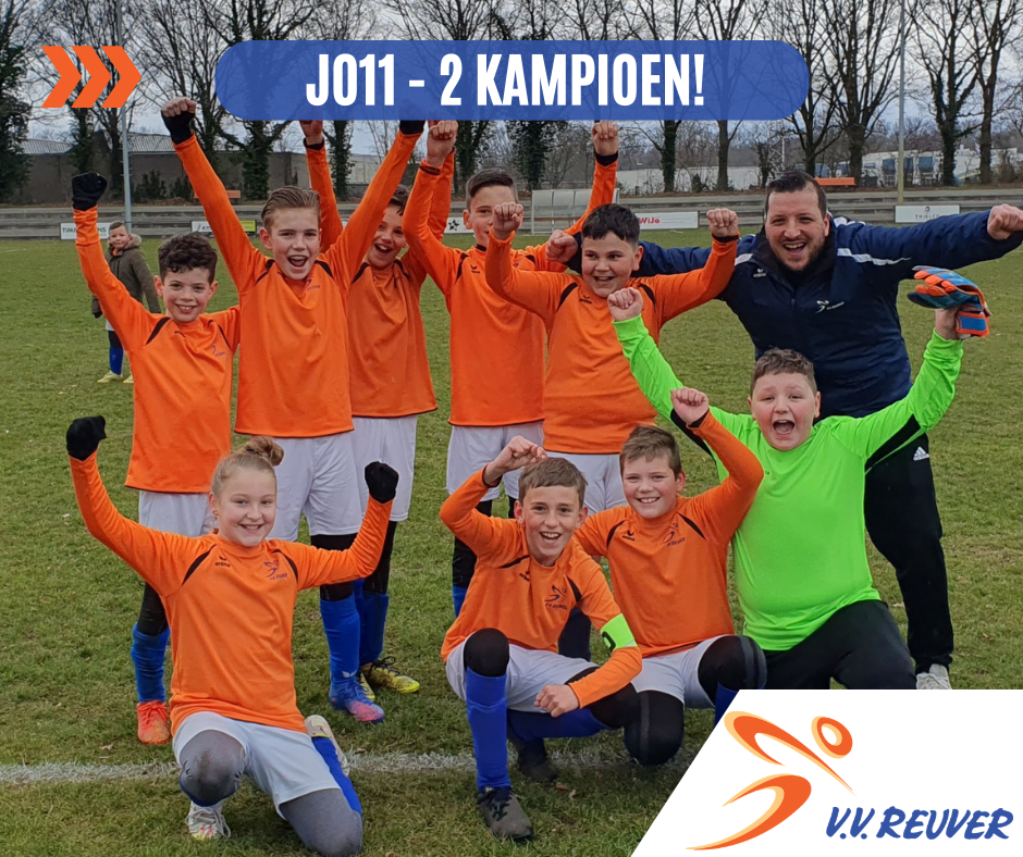 Reuver JO11-2 met 100 % score kampioen vijfde klasse. - V.V. Reuver