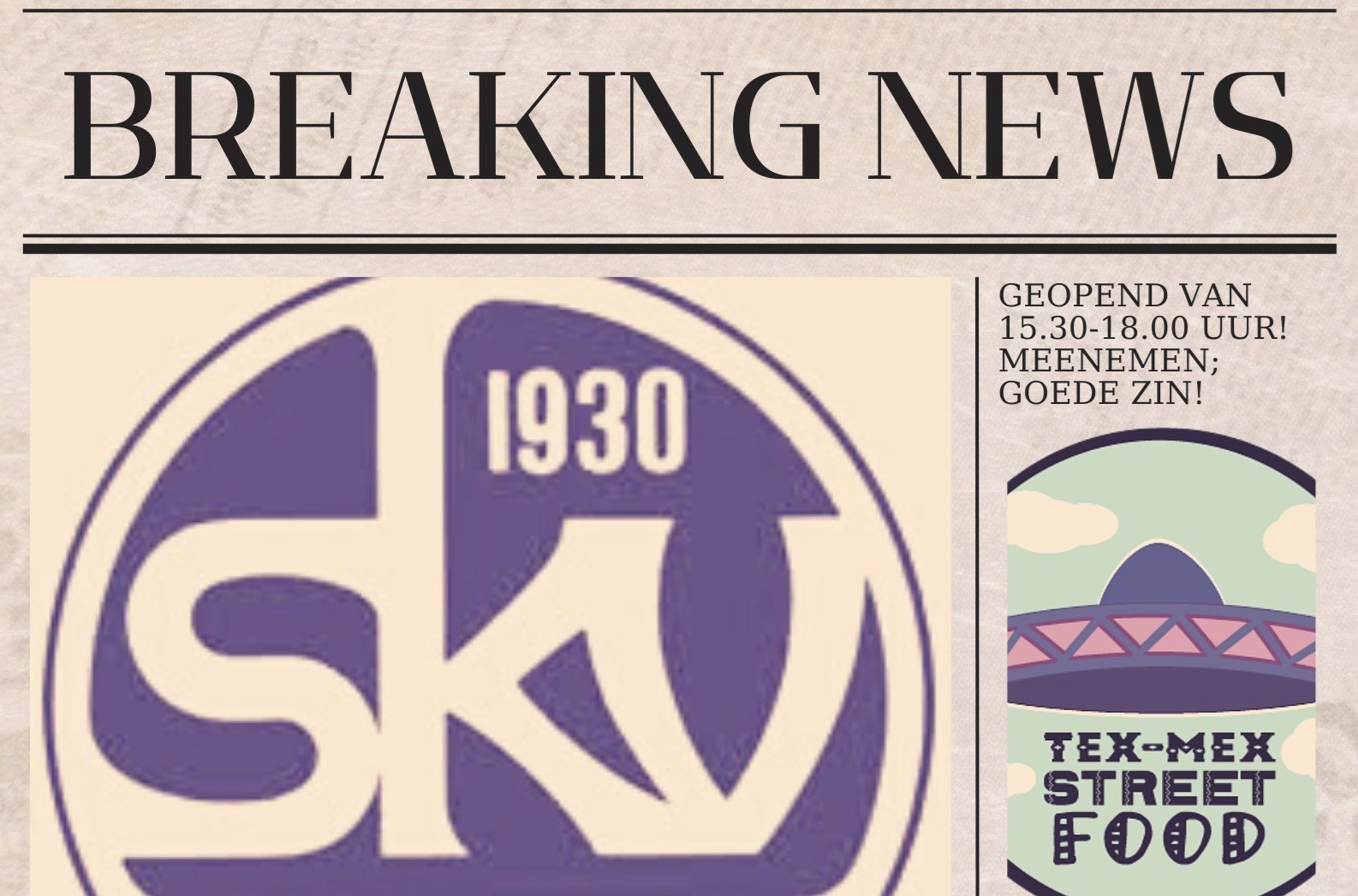 Kantine geopend in de zomervakantie - SKV