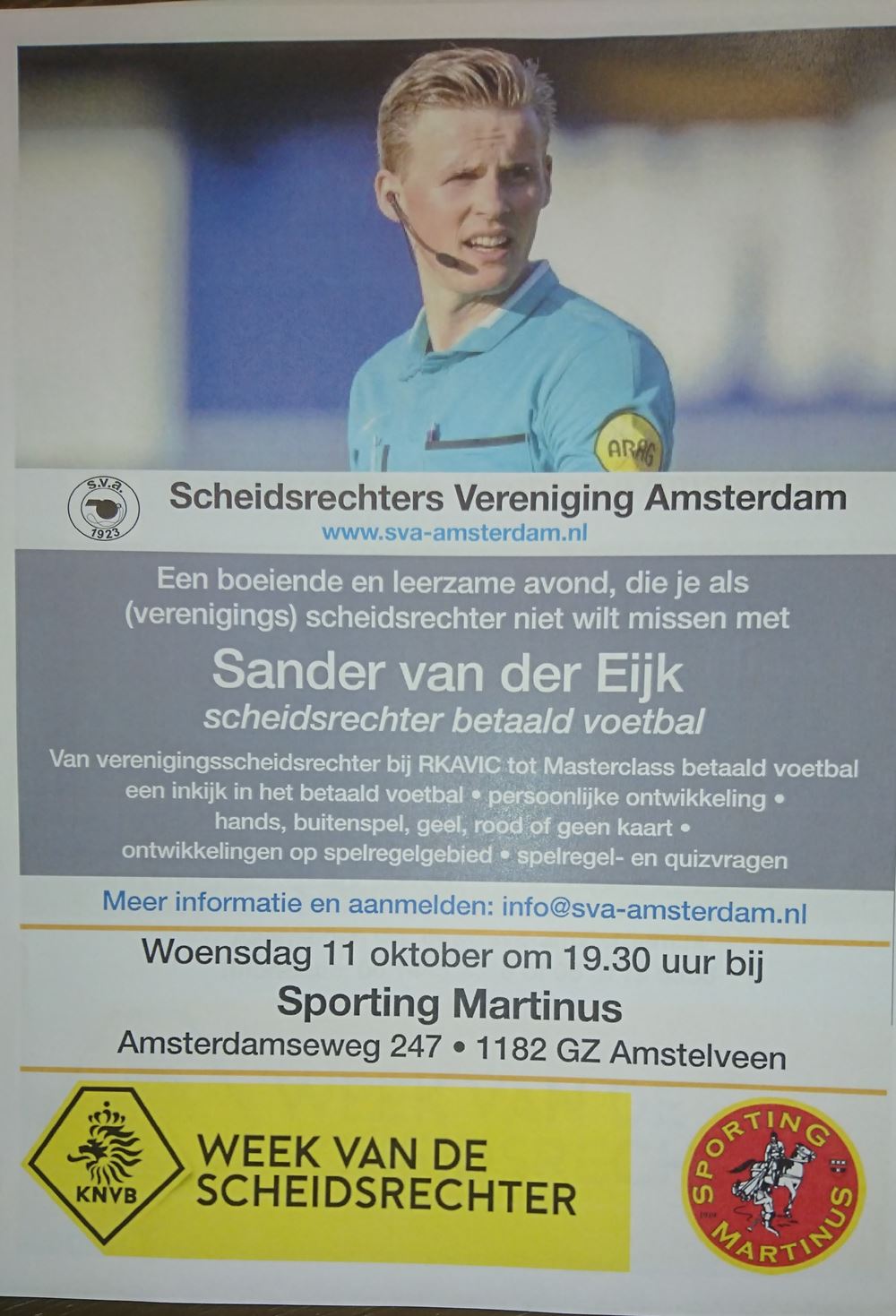 Vanavond 'Week van de Scheidsrechter' met Sander van der Eijk bij ...