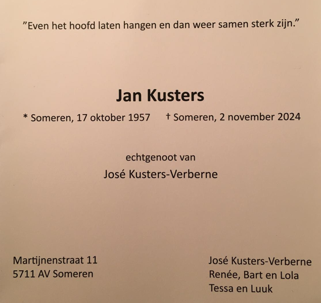 In Memoriam Jan Kusters - SV Someren