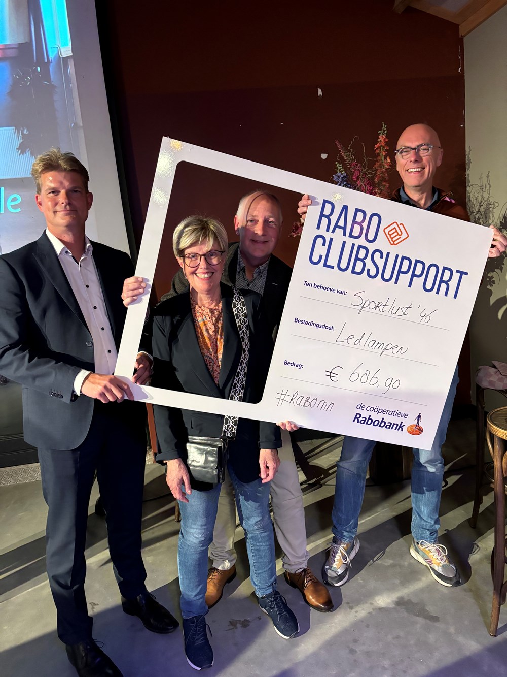 Rabo Clubsupport zorgt voor nieuwe ledlampen! - Sportlust '46