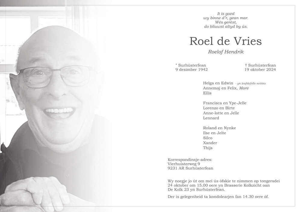 In memoriam Roel de Vries - FC Surhústerfean