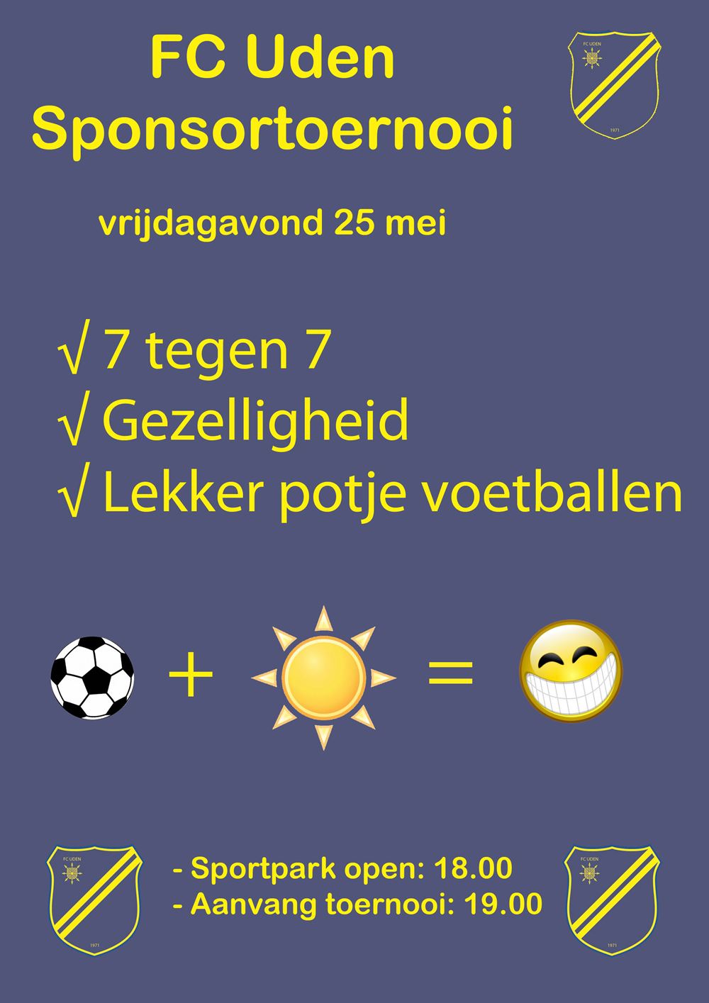 Uitnodiging Sponsortoernooi - FC Uden