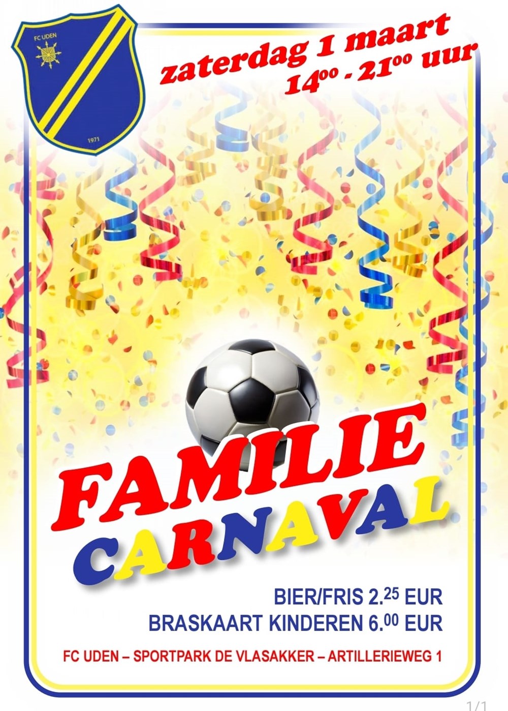 Carnaval bij FC Uden - FC Uden
