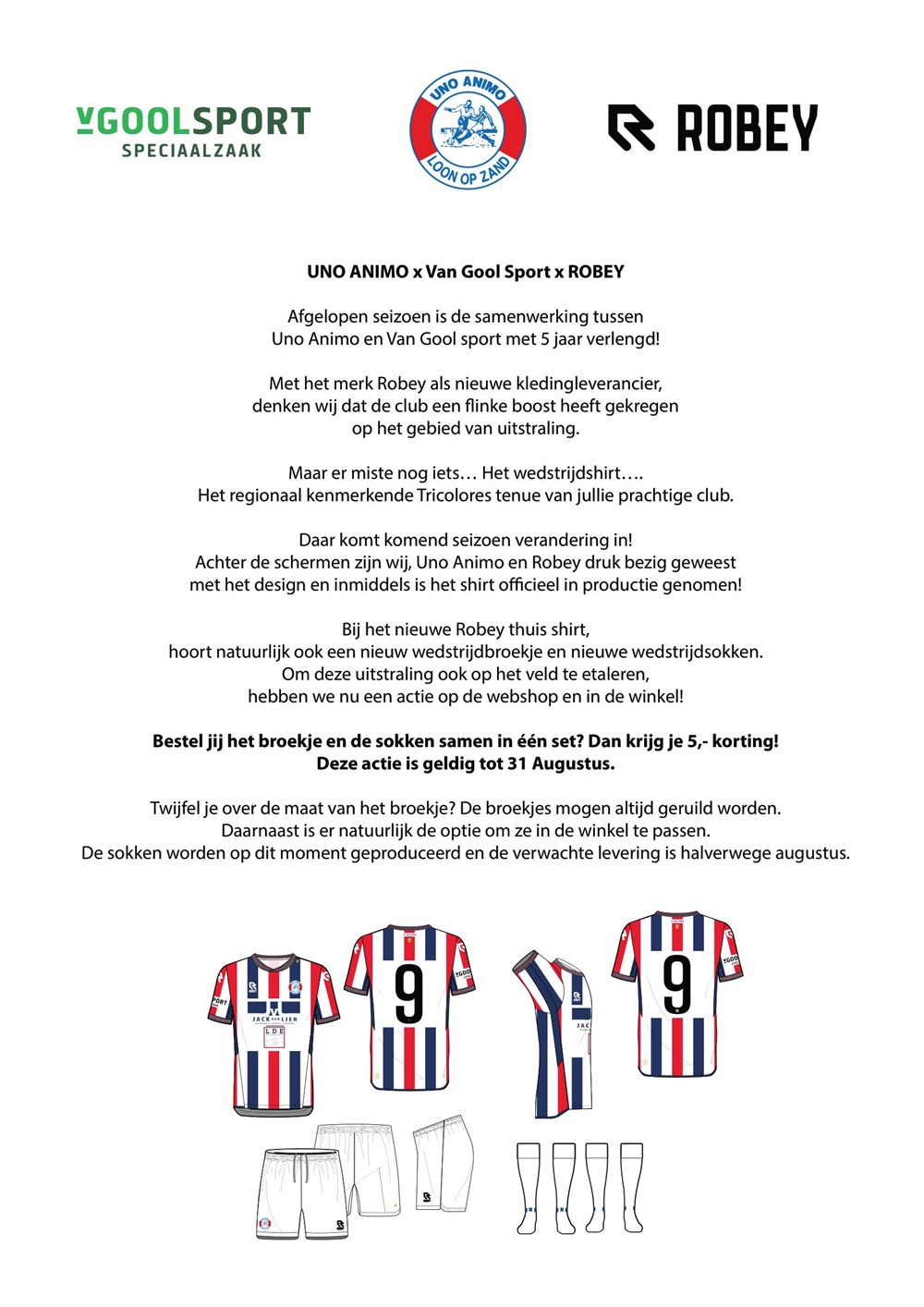 Actie Van Gool Sport - UPDATE - Uno Animo