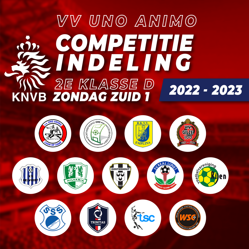 Competitie indeling Uno Animo 1 en 2 - Uno Animo