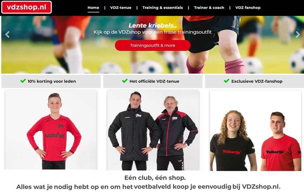 Kijk op VDZshop.nl voor je nieuwe voetbaloutfit! - VDZ