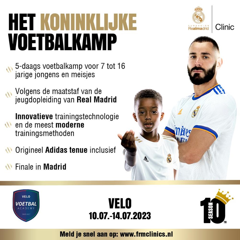 Real Madrid komt naar VELO deze zomer! - VELO voetbal