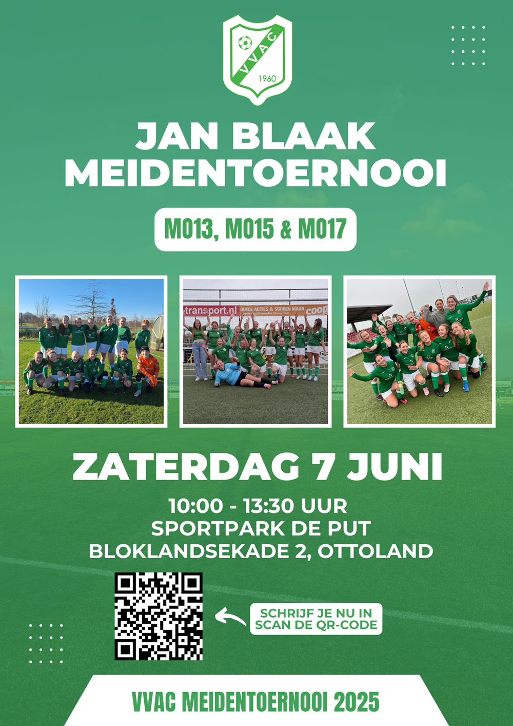 Aanmelden voor VVAC Meidentoernooi 2025 - VVAC