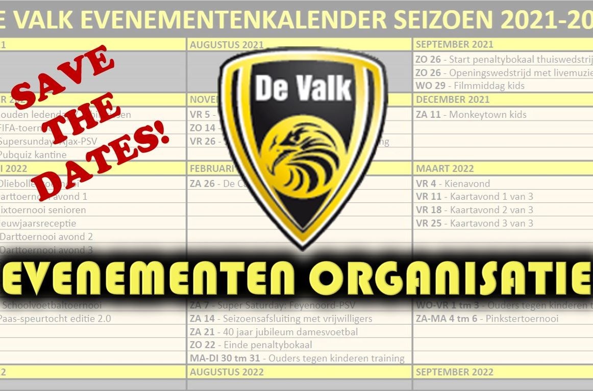 Evenementen Kalender ONLINE... - https://www.vvdevalk.nl/
