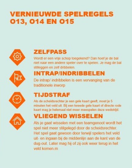 Nieuwe spelregels O13 - O15 - C.V.V. Vriendenschaar