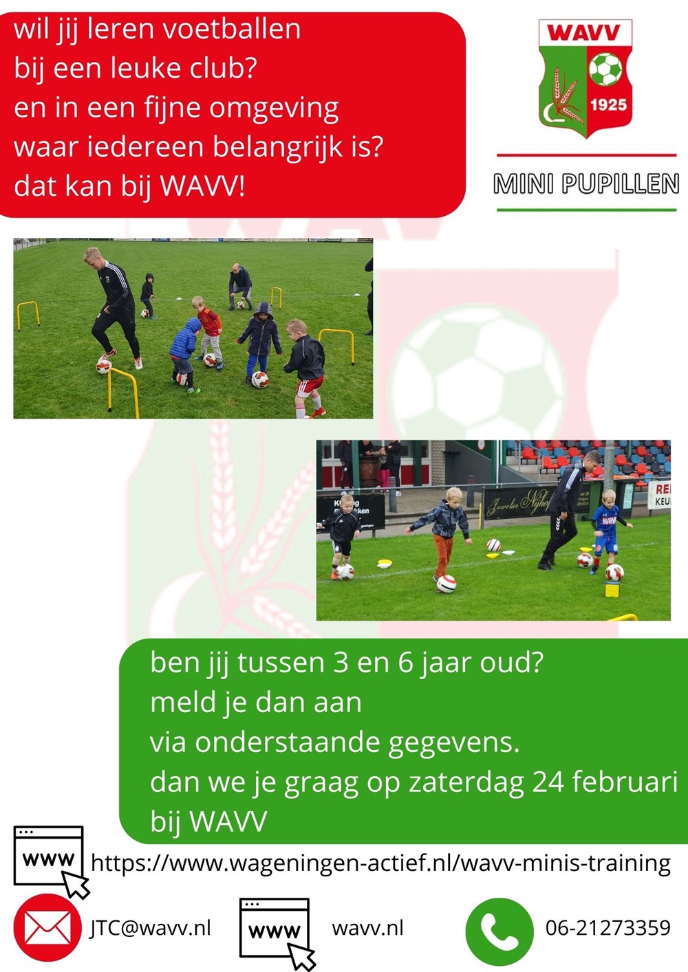 Voorjaarstrainingen WAVV-mini's - Wavv