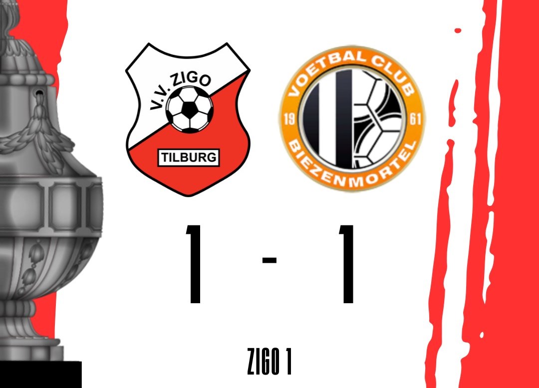 ZIGO 1 speelt wederom gelijk in tweede bekerduel - v.v. ZIGO