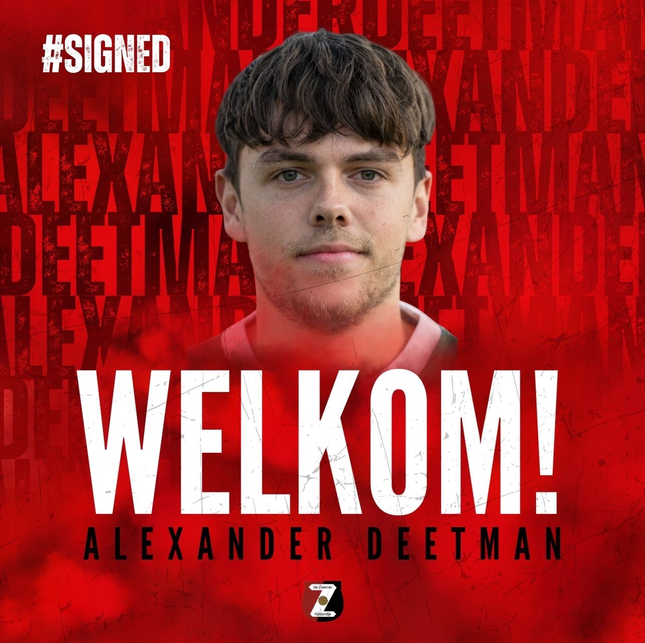 Alexander Deetman is 4de versterking van selectie van De Zwerver voor ...