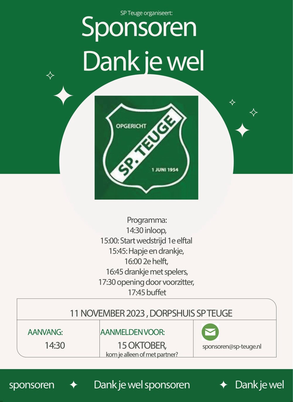 Sponsoren Dank je wel - Sportclub Teuge