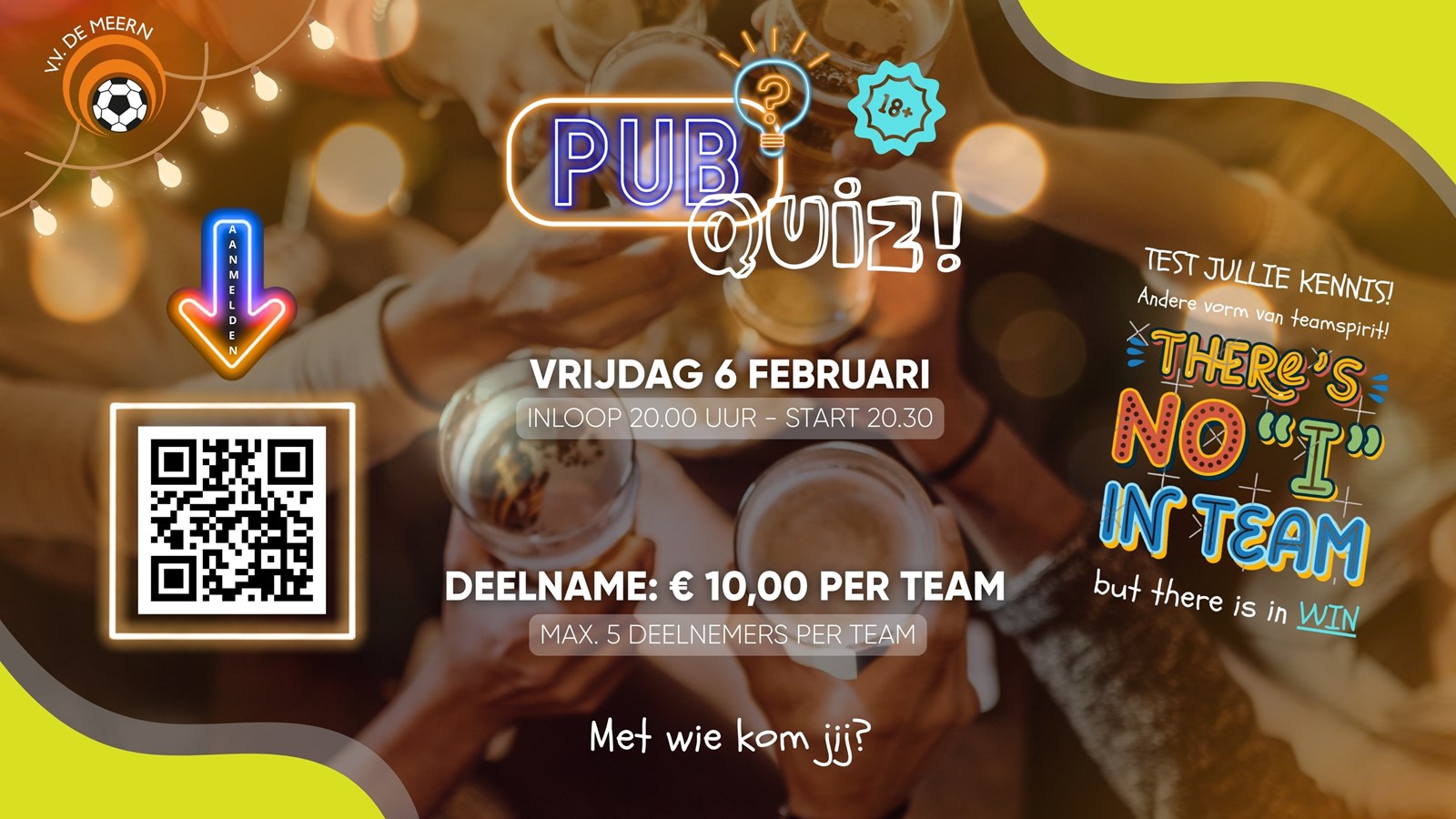 Pubquiz 18+, meld je aan!