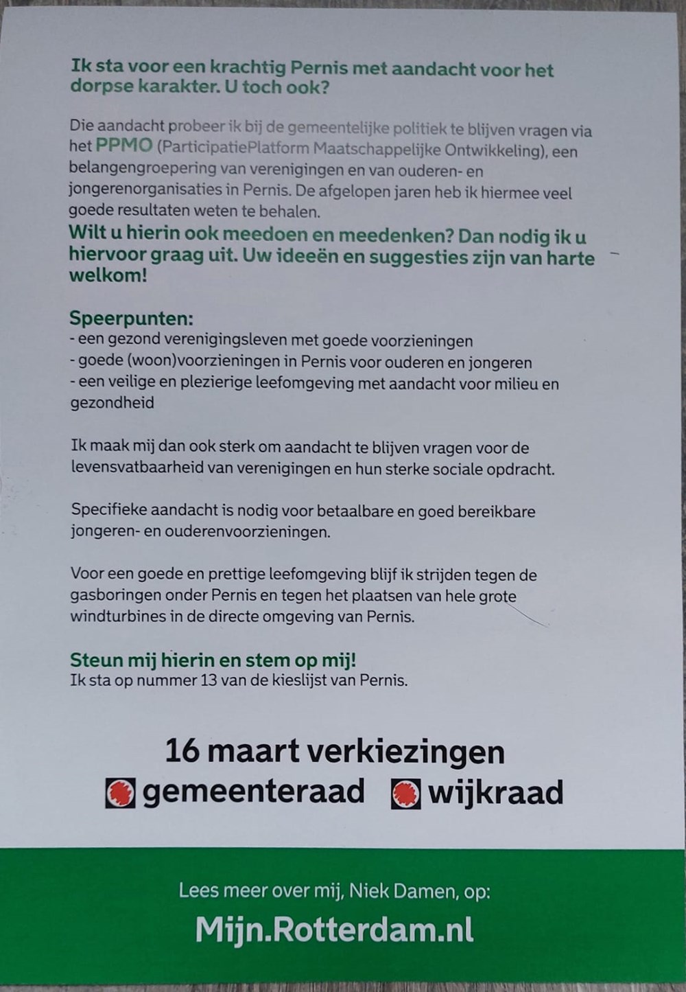 Een stem op mij is een stem op Pernis! - vvpernis